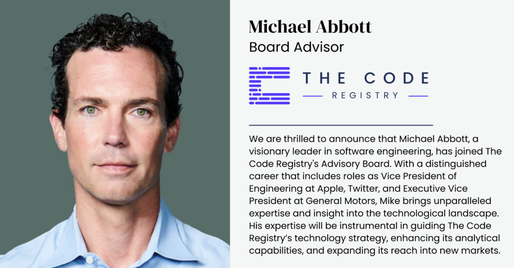 Press | Michael Abbott Joins The Code Registry Advisory Board