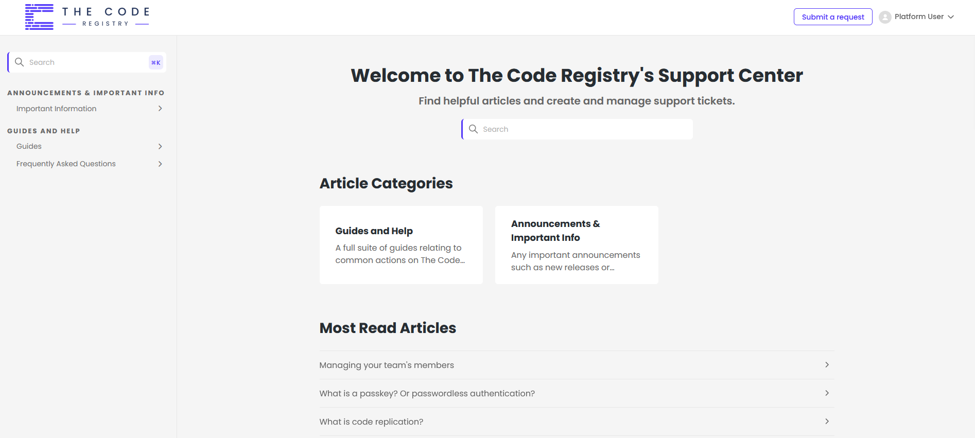 The Code Registry New Release V1 0 4 19th February 2024